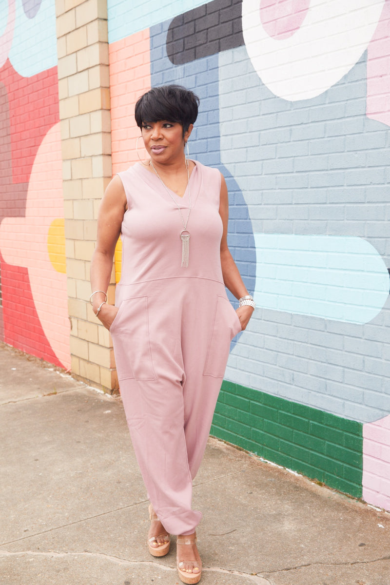 Pink Harem Sleeveless Jumpsuit – MiMi-Michelle Boutique