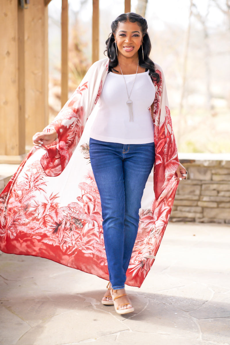 Sinopia Printed Kimono – MiMi-Michelle Boutique